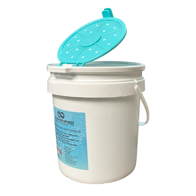 1 Gallon Bait Bucket with Vented opening lid-White – Lee Fisher Sports