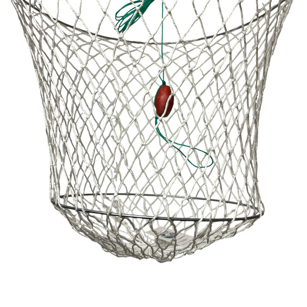 Double ring cotton crab net with float and rope – Lee Fisher Sports