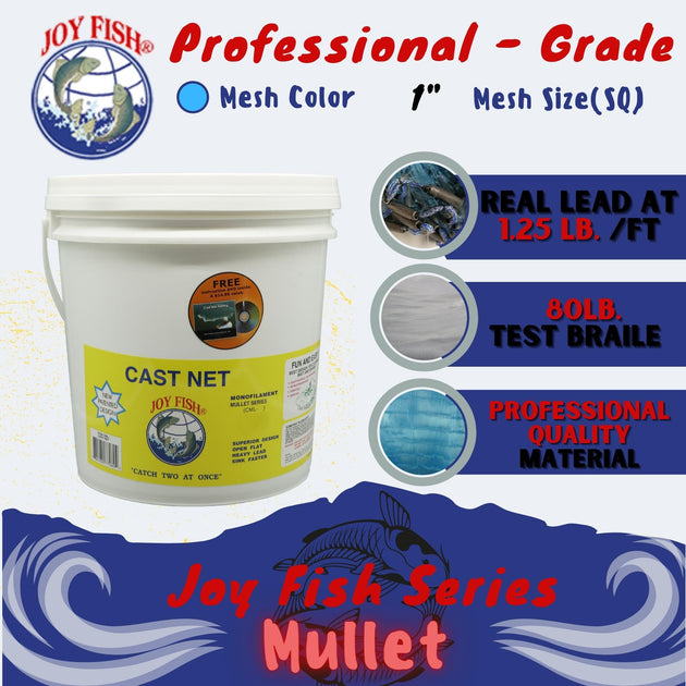 Joy Fish Cast Net - 1" Sq. Mullet Mesh – Lee Fisher Sports